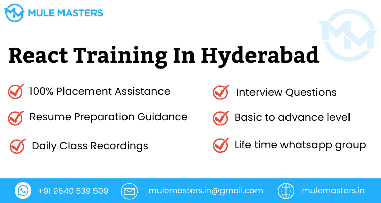 Best React Training in Hyderabad| React js Institute in 2024